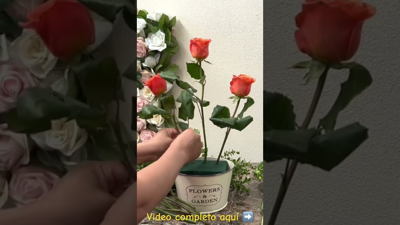 #shortvideo  arreglo floral con rosas