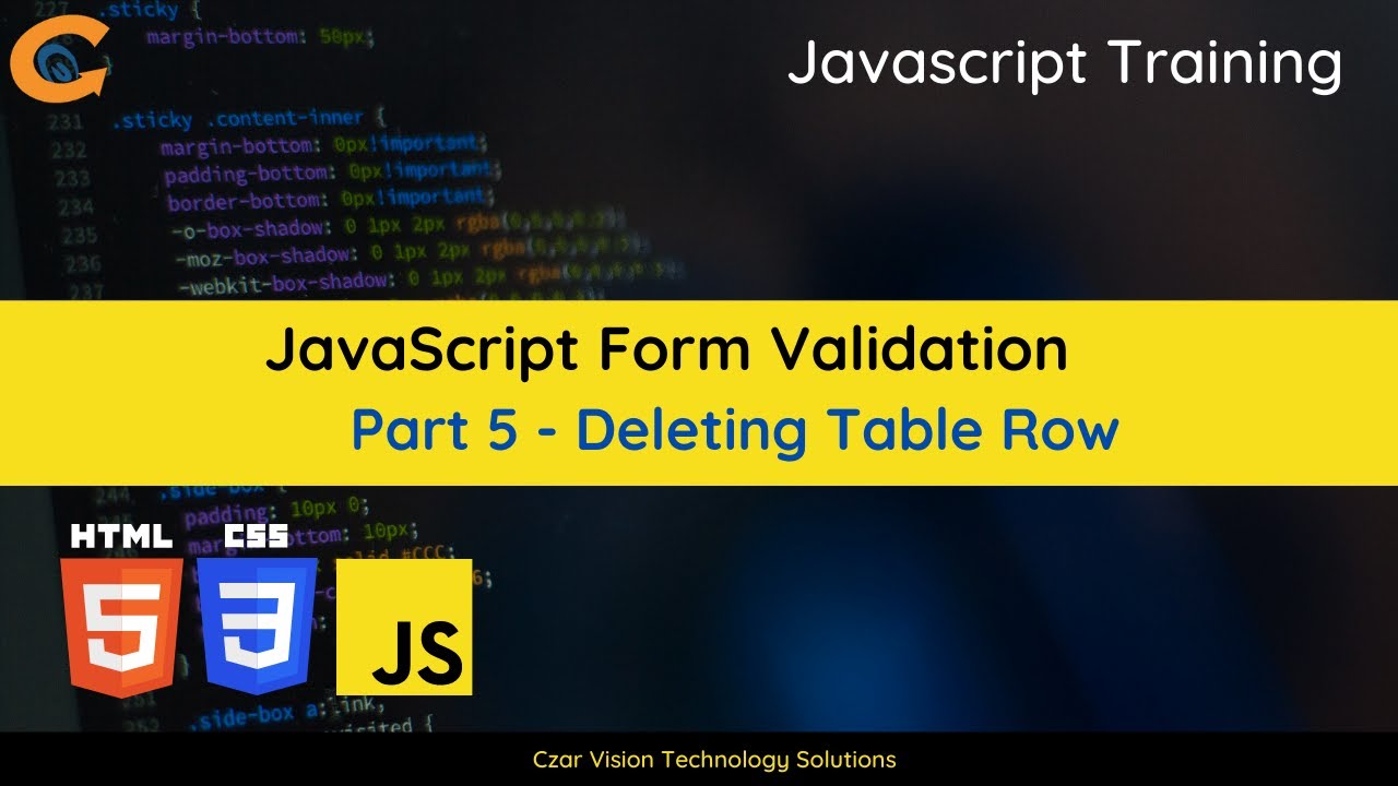 JS Delete Table Row
