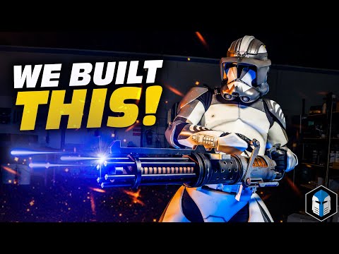Building a Real Z6 Rotary Cannon from Star Wars – It Lights Up, Spins & Roars!