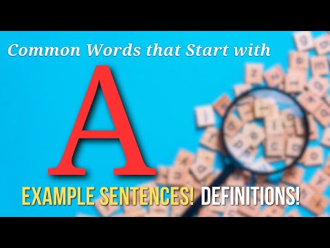 50 Common English Words that Start with A | Beginners!