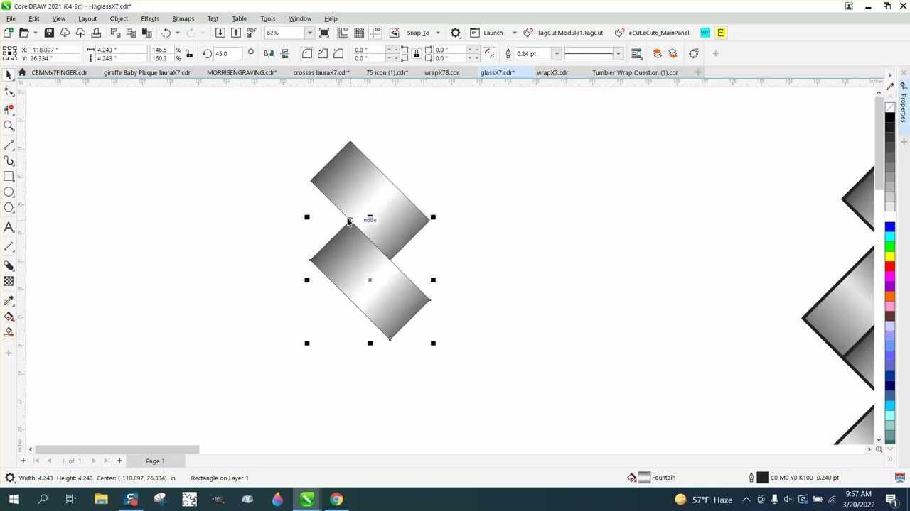 Corel Draw Tips & Tricks Draw a Herringbone pattern Part 3