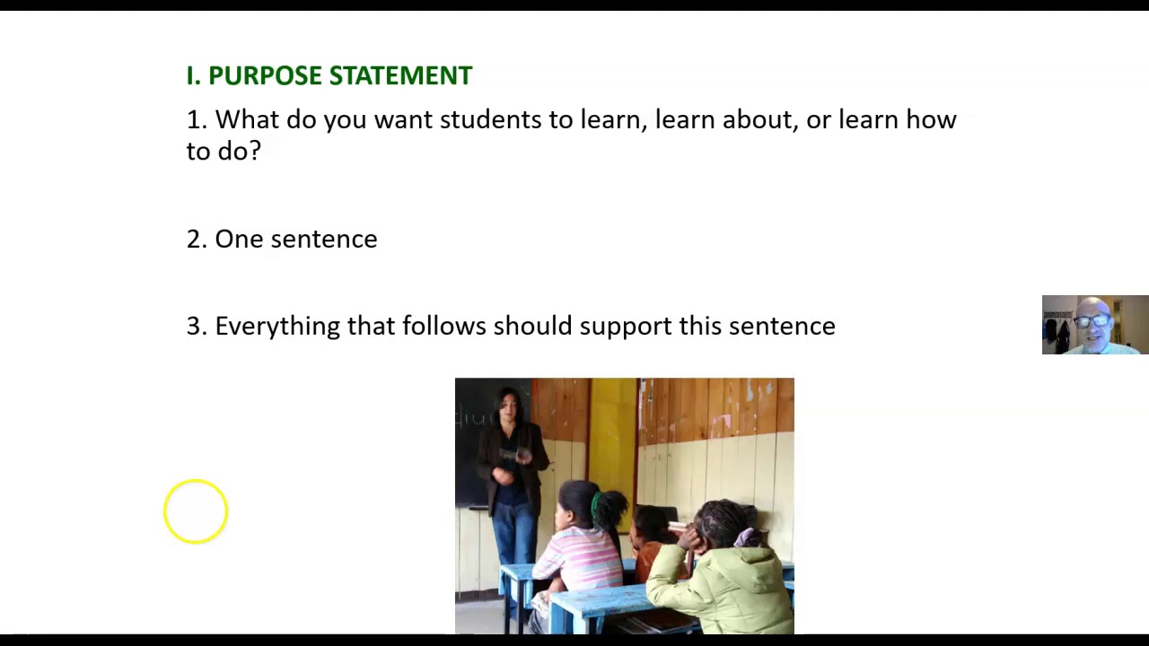 Purpose statement vs. behavioral objectives.2