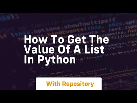 how to get the value of a list in python