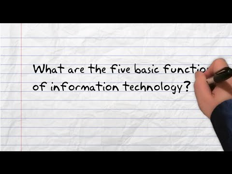 The Five Basic Functions of Information Technology (Year 11 IPT)