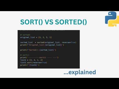 Difference Between sort() and sorted() methods in Python