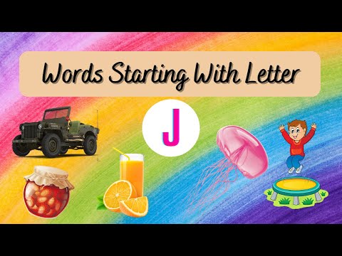Words Starting With Letter J || Learn Letter J Words With Pictures And Spelling || Kidzone