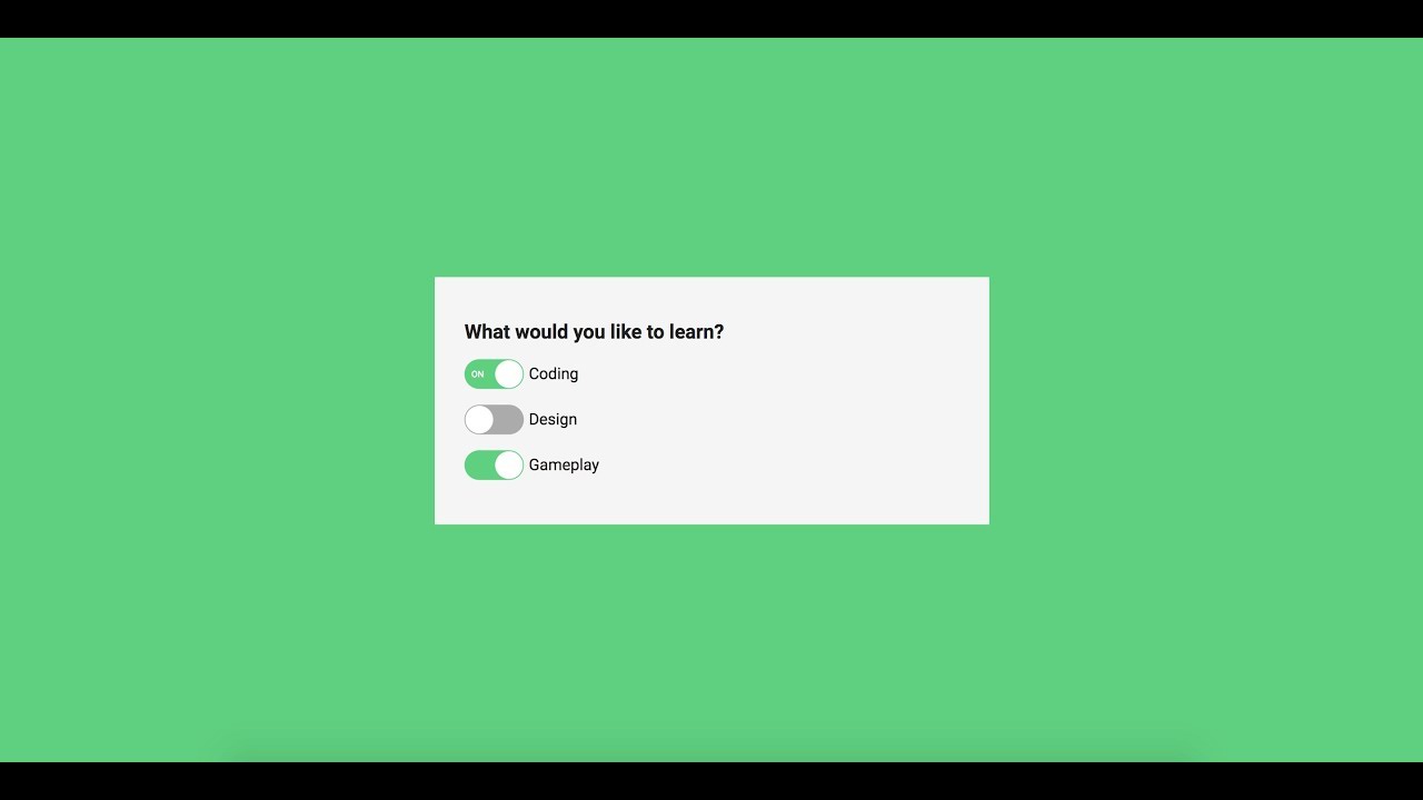 CSS Sliding Toggle Switch Checkbox Effect