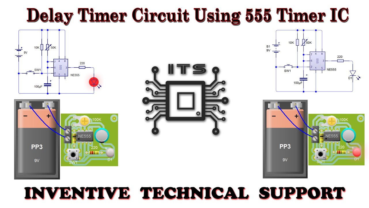 Time Delay Circuit Using 555 IC by Inventive Technical Support
