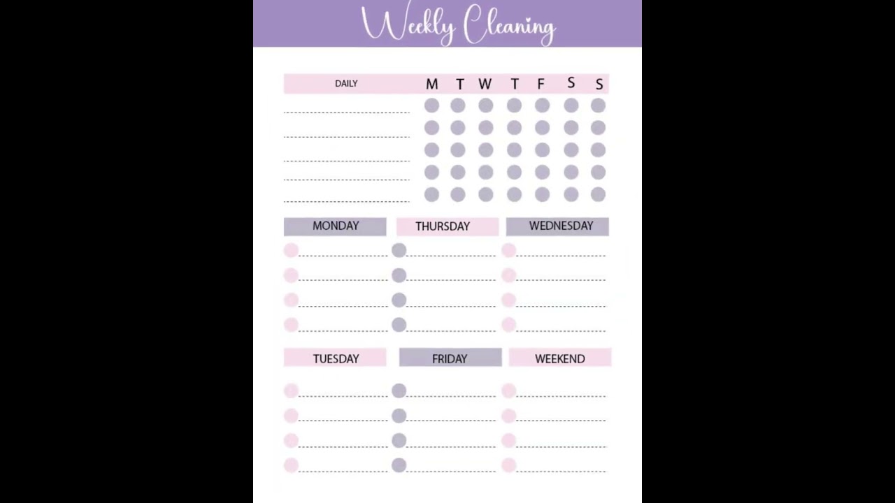 Cleaning Planner Editable, Cleaning Planner Printable, Cleaning Checklist, Monthly  Weekly Cleaning,