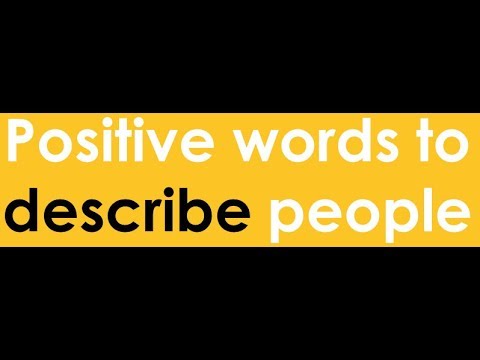 Vocabulary - Positive words to describe people _1