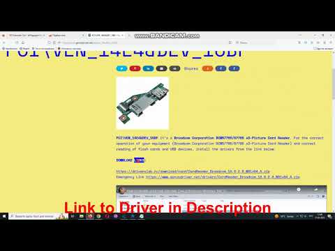 PCI\VEN_14E4&DEV_16BF Driver // Broadcom Corporation BCM57765/57785 xD-Picture Card Reader Driver