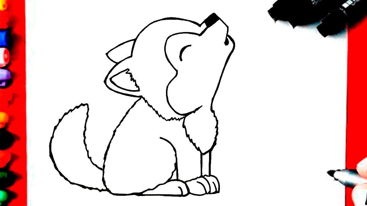 HOW TO DRAW A WOLF CUTE CUTE