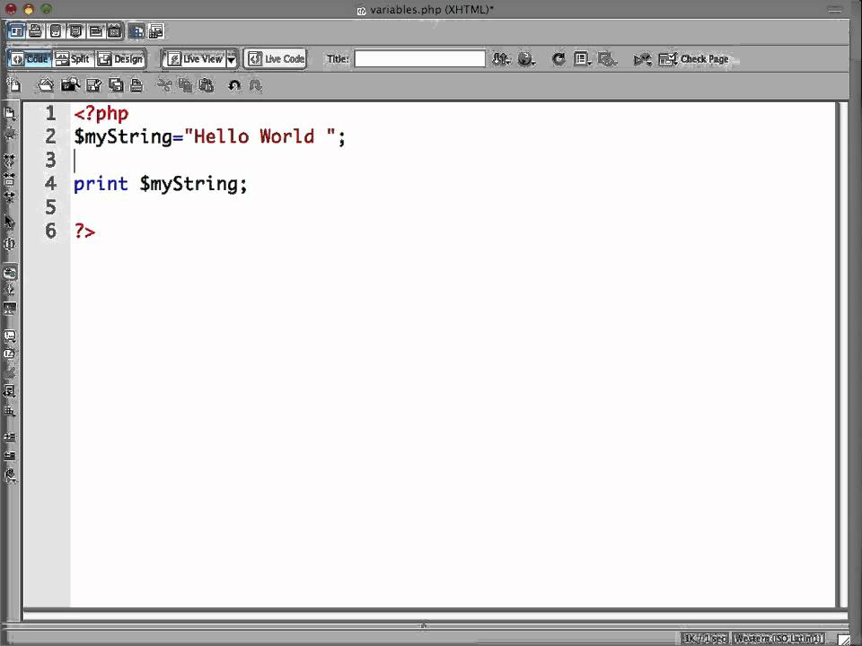 PHP - Introduction to variables