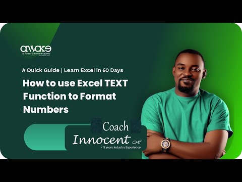 How to use Excel Text Function to Format Numbers