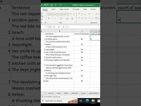 How to get Count of Words in Excel #excel #mexcel #excel365