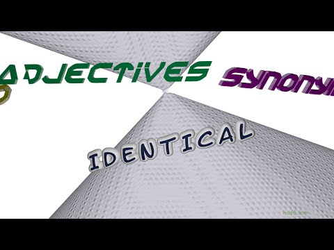 identical - 10 adjectives which are synonyms of identical (sentence examples)