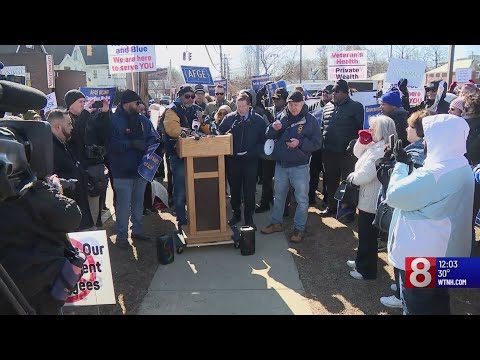 Veterans, VA employees rally outside VA Hospital in West Haven