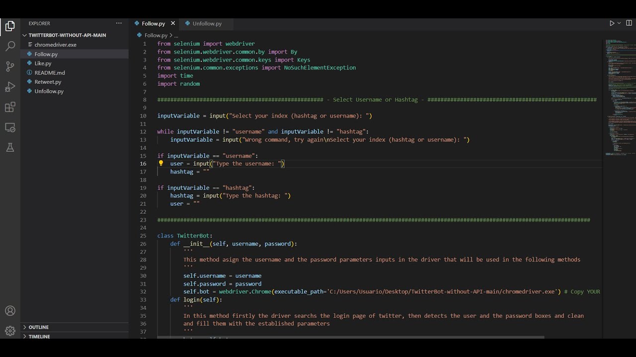 TwitterBot to LIKE tweets automatically without API - Python script