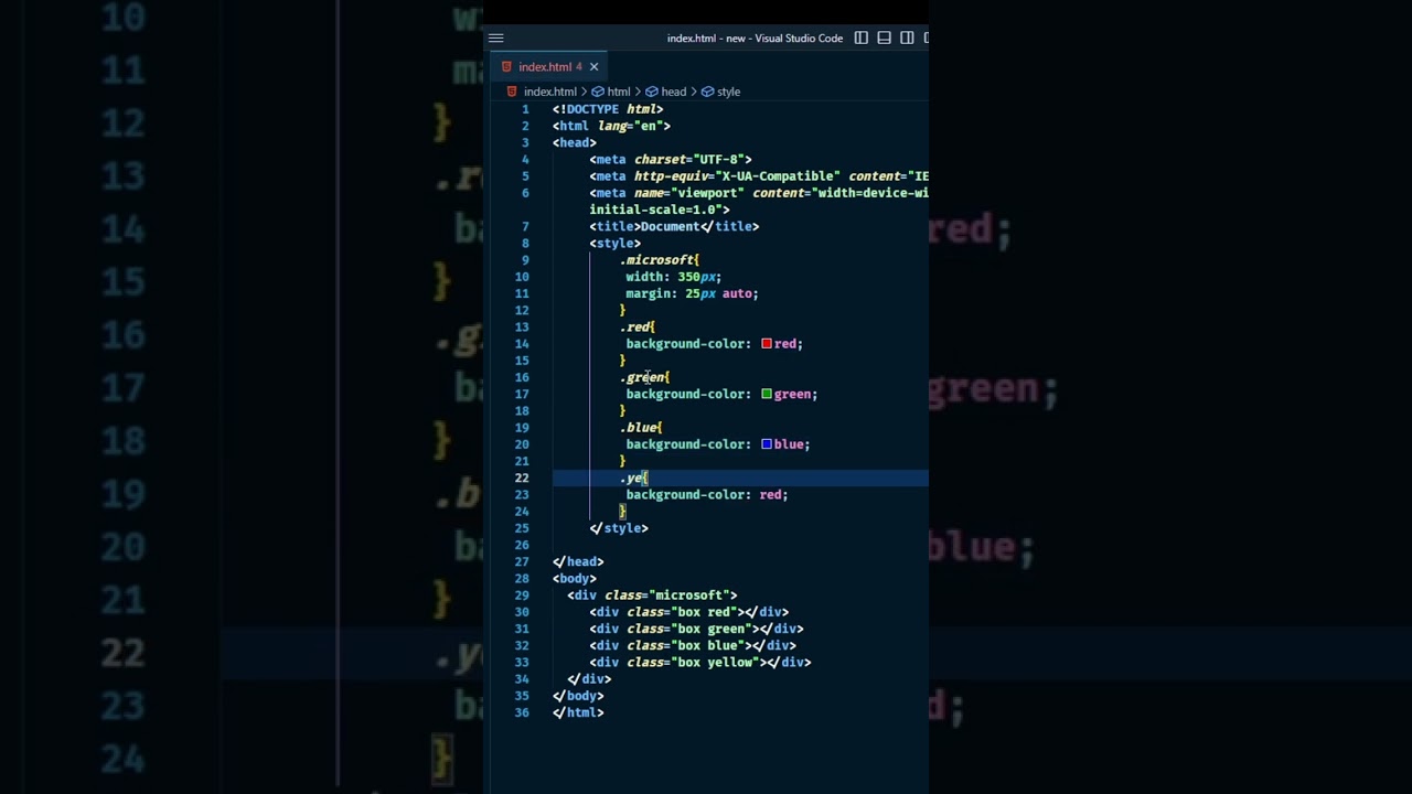 Microsoft logo using html Css