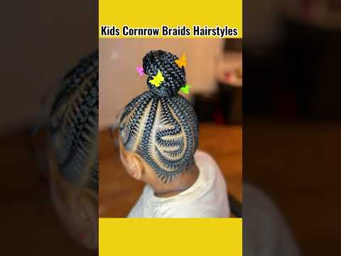 Latest Cornrow Braids Hairstyles for kids #shorts