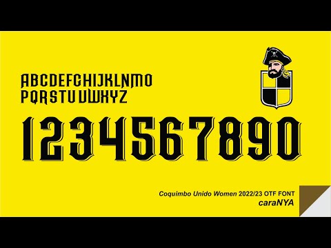 Coquimbo Unido | Free Font Coquimbo Unido 2022/23 | Football Fonts | how to edit in coreldraw