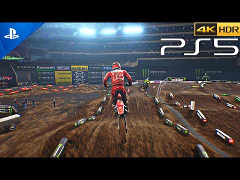 (PS5) Monster Energy Supercross GAMEPLAY | Ultra High Realistic Graphics [4K HDR]