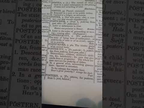 1828 Definitions: Posterity