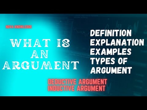 What is an argument? | Definition, Example & Types of an argument.