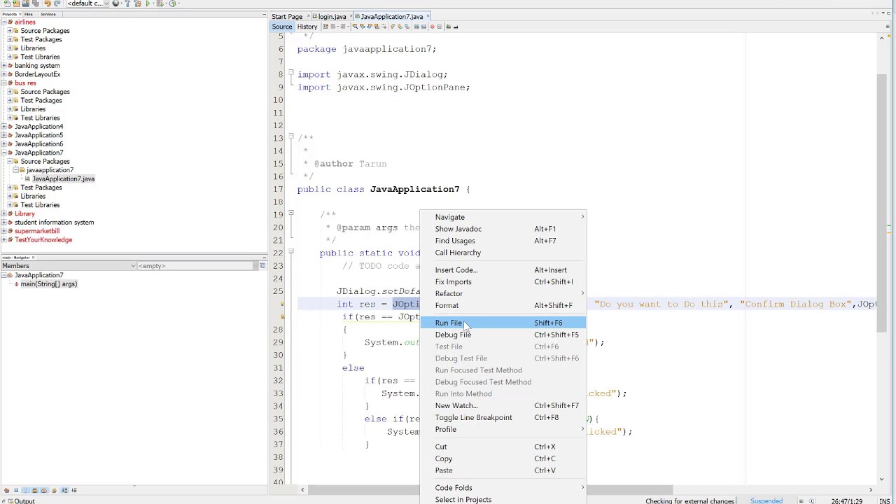 Dialog Boxes Example in Java || Message Dialog || Input Dialog || Confirm Dialog