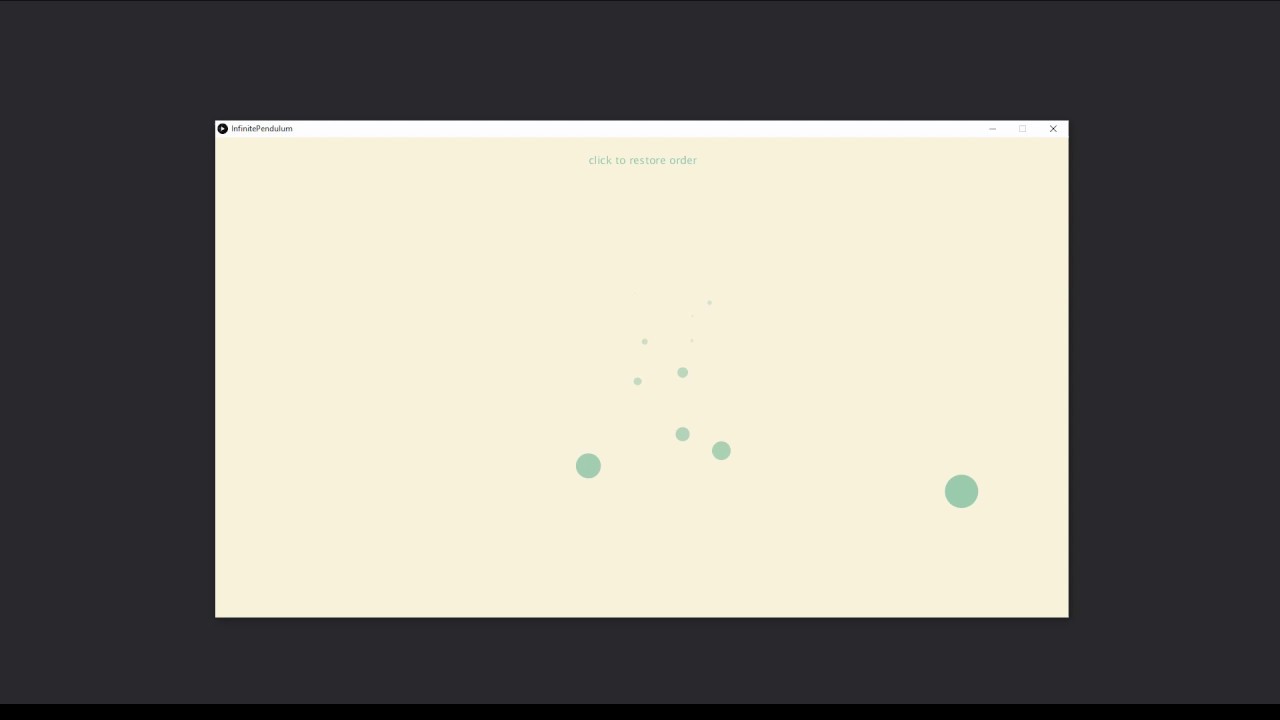Processing 3 - Infinite Pendulum [Interactive]