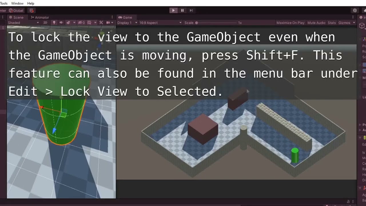 Unity - UI quick tip - Focus and follow a GameObject in scene view
