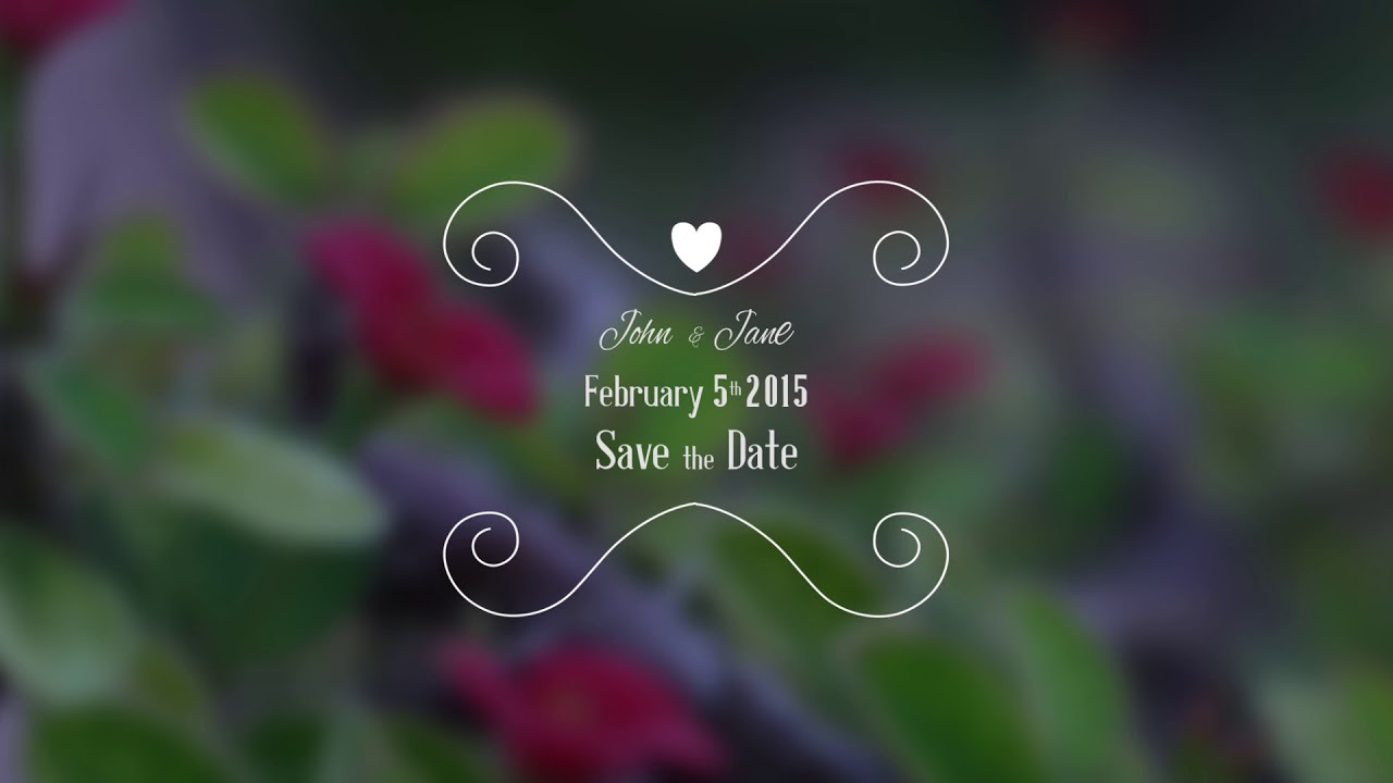 Wedding Title Type 6 (Free After Effects Template)