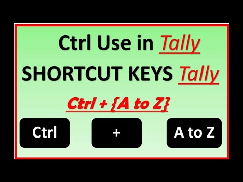 ctrl use in tally | A to Z keyboard shortcut key in tally | Shortcut ...