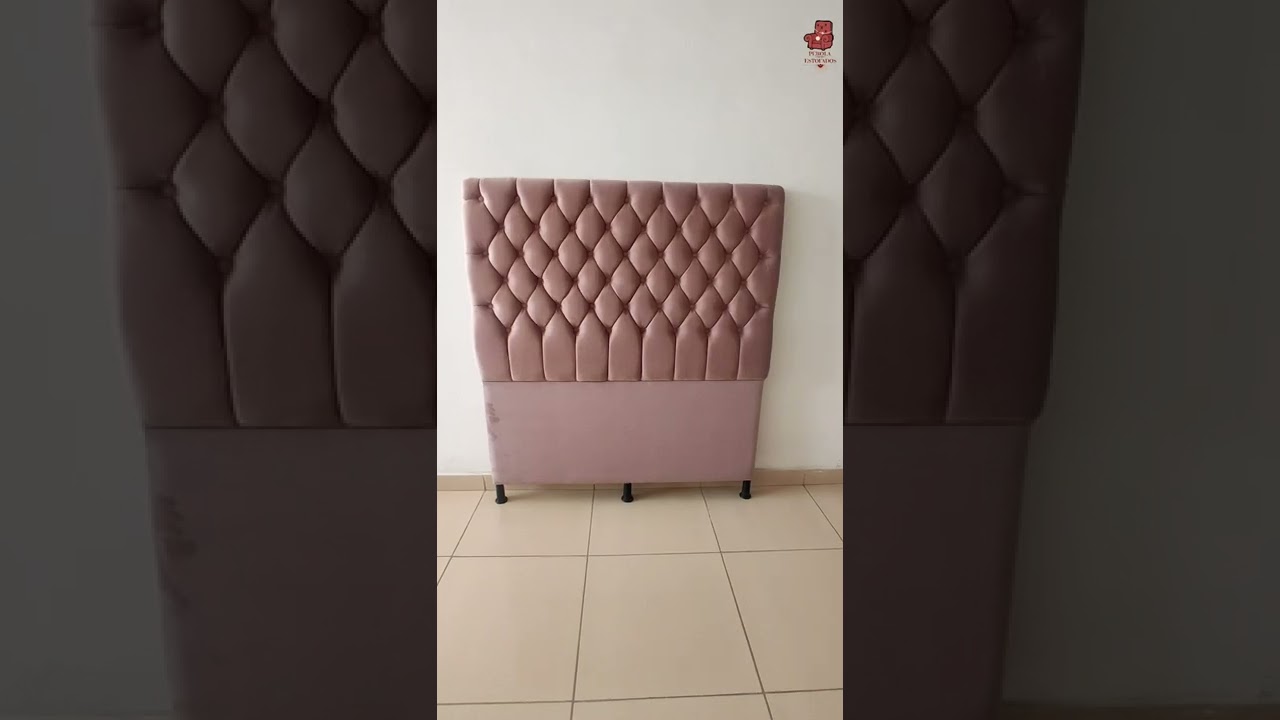 Cabeceira Capitonê - Tamanho Padrão - Rosé - Pérola Estofados!