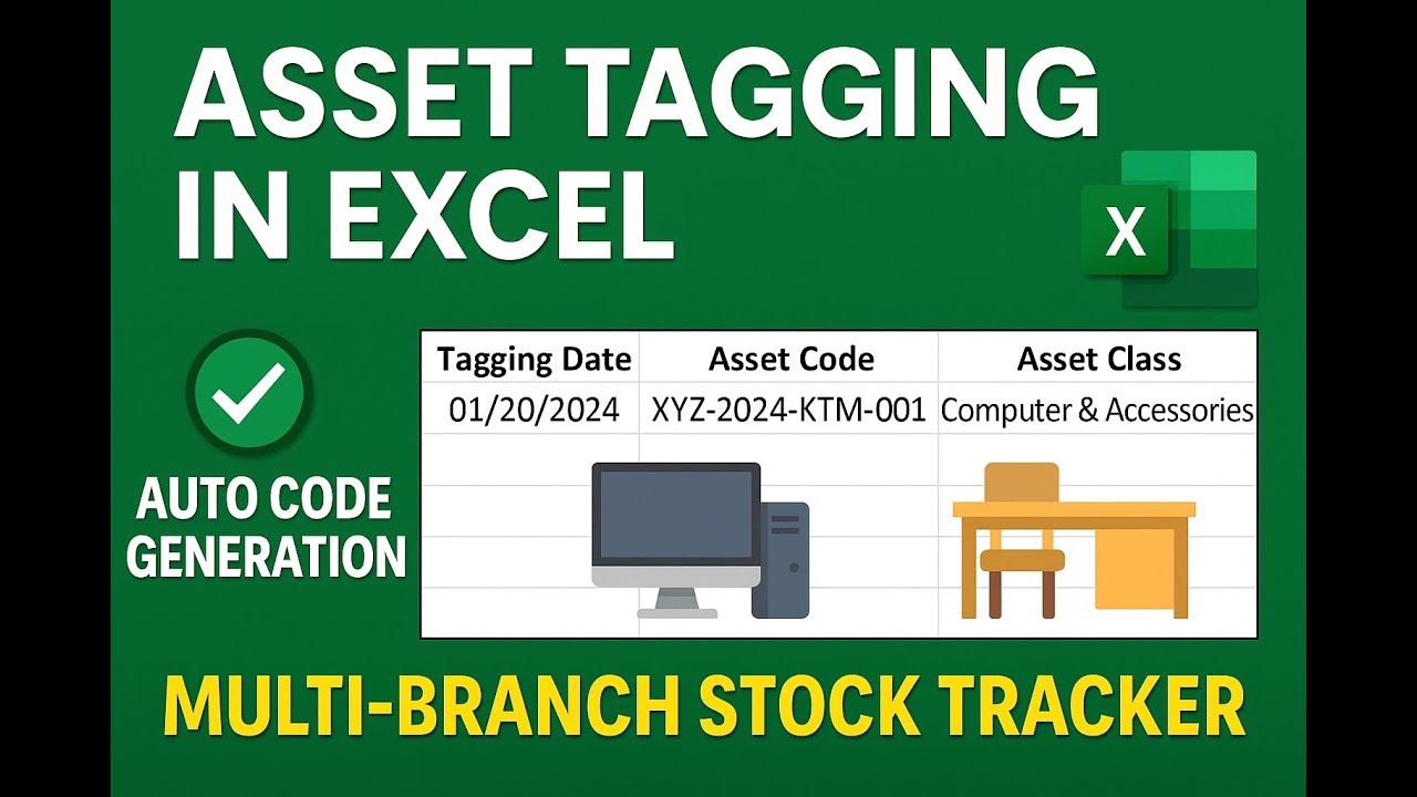 “Excel Template for Asset Management with Auto Tagging | Track Stock Easily!”