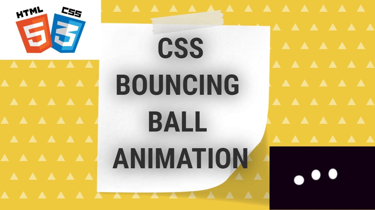 Build A Three Bouncing Ball Loading Animation | Using Pure HTML & CSS Only