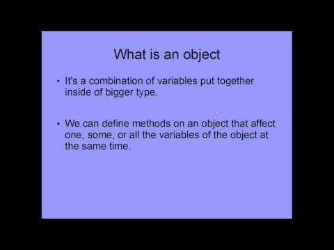 What is an object – Object Programming MOOC