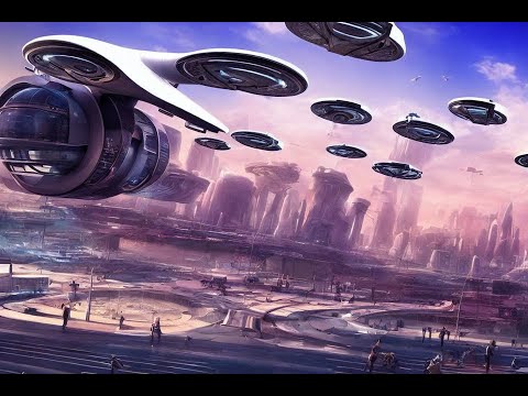 Dystopian World: Sci-Fi City with Futuristic Air Transport Technologies  [AI Image Generator]