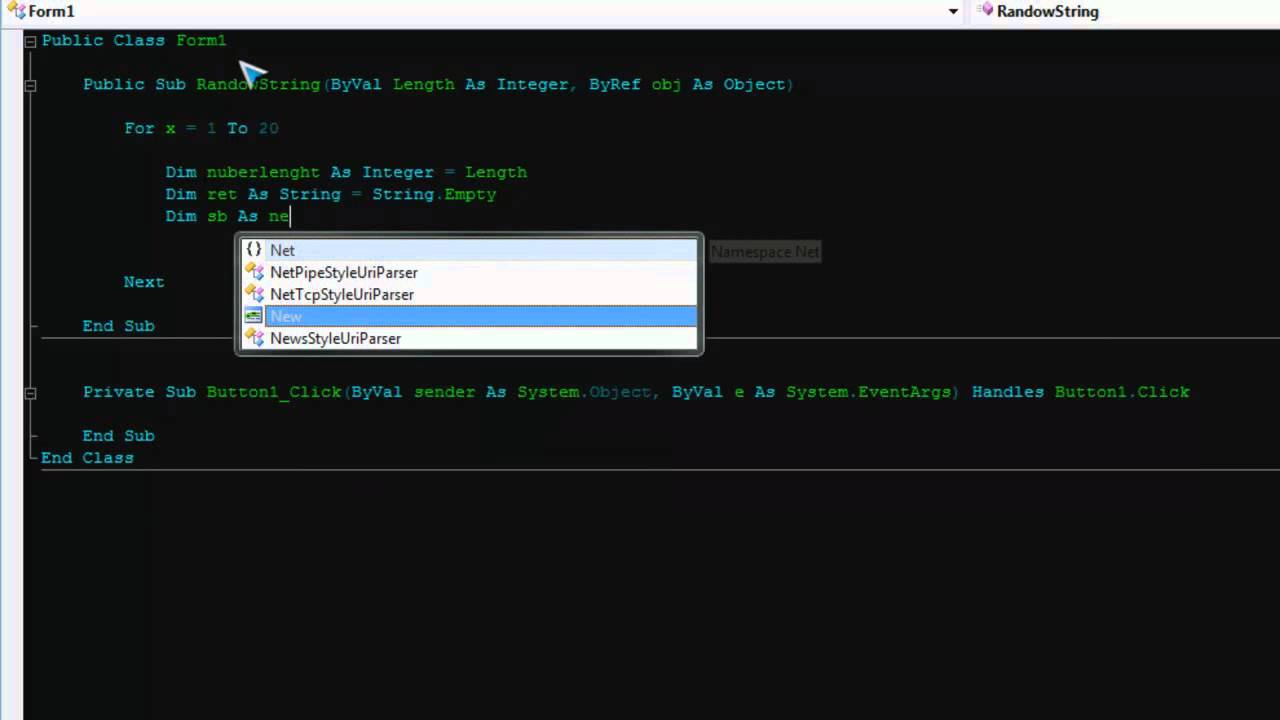 VB.NET String Generator