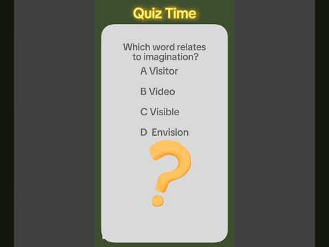 English Quiz || Root Word: vid / vis