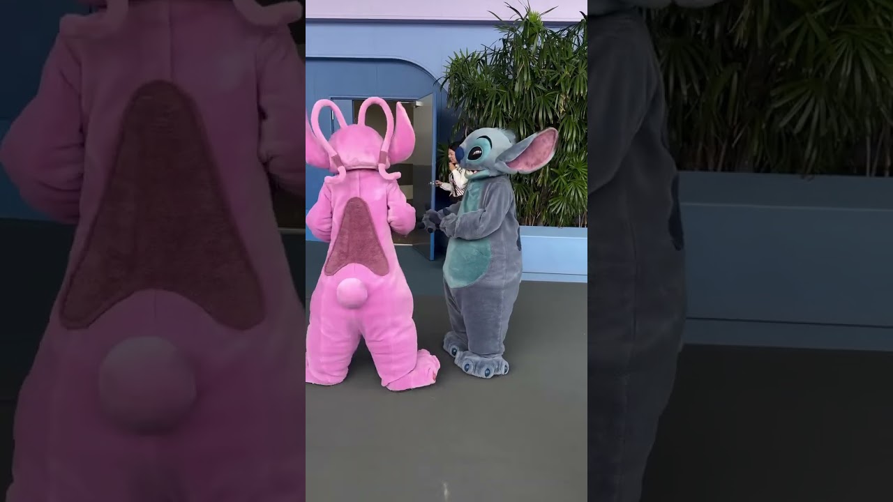 Stitch and Angel are too cute! #stitch #disneyland #disneyparks