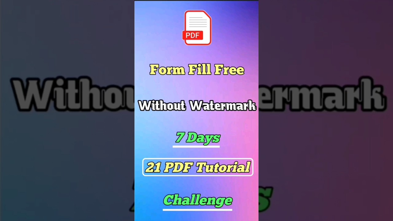 #pdfform #fillpdfform #challenge how to fill pdf form / Day-3, Tutorial-2