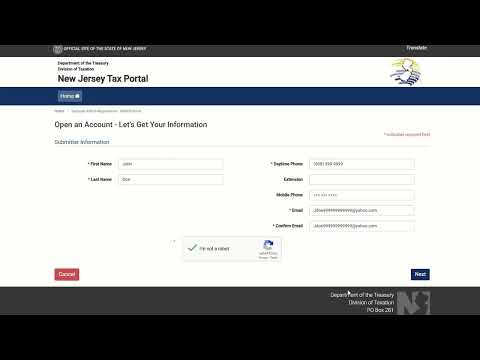 New Jersey Tax Portal: Creating a New Jersey Tax Portal Account – Delegates