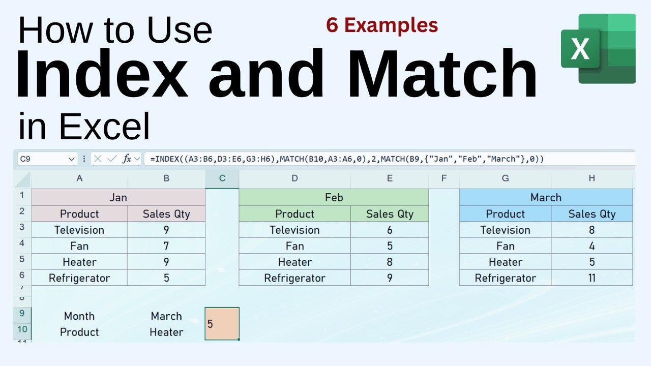 How to Use Index Match in Excel (6 Examples)