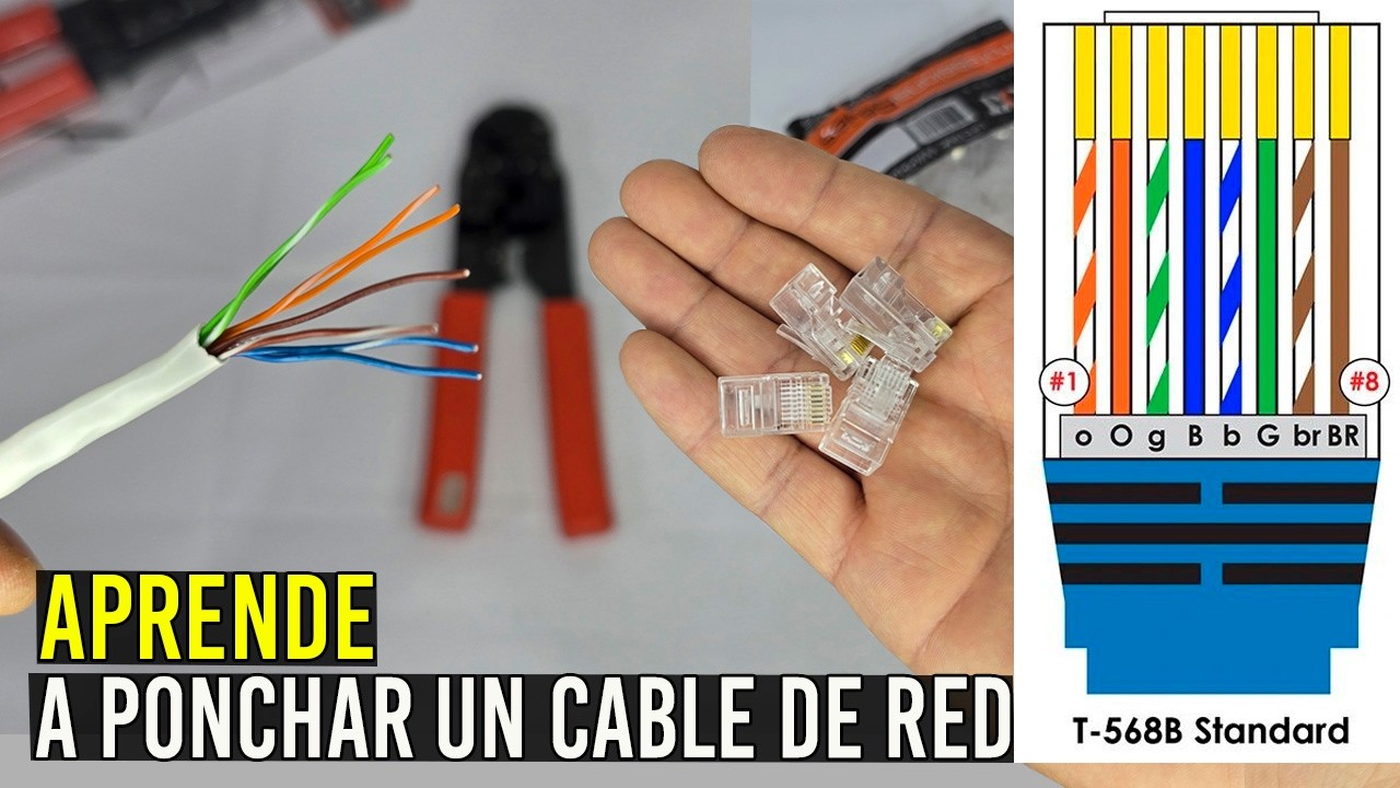 Cómo PONCHAR un Cable de RED UTP/ Conectores RJ45(Rápido y Fácil)