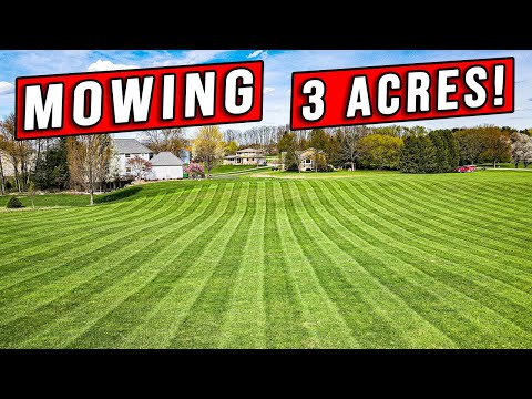 Watch Us Lay CRAZY Lawn Stripes! ► Mowing 3.5 Acres Of Grass!