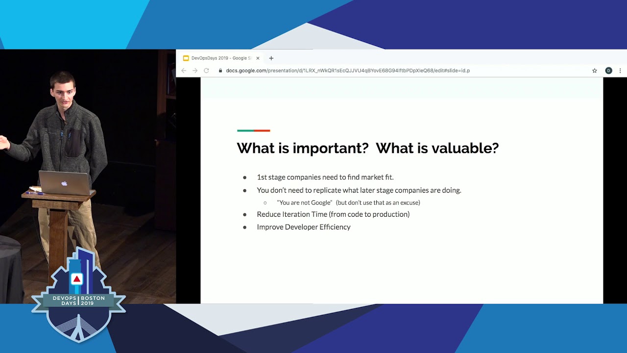 DevOpsDays Boston 2019 - DevOps for the Startup by Doran Smestad