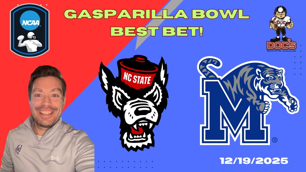 College Football Prediction - Gasparilla Bowl, Memphis vs. NC State, 12/19/25 | Nolan's Best Bets