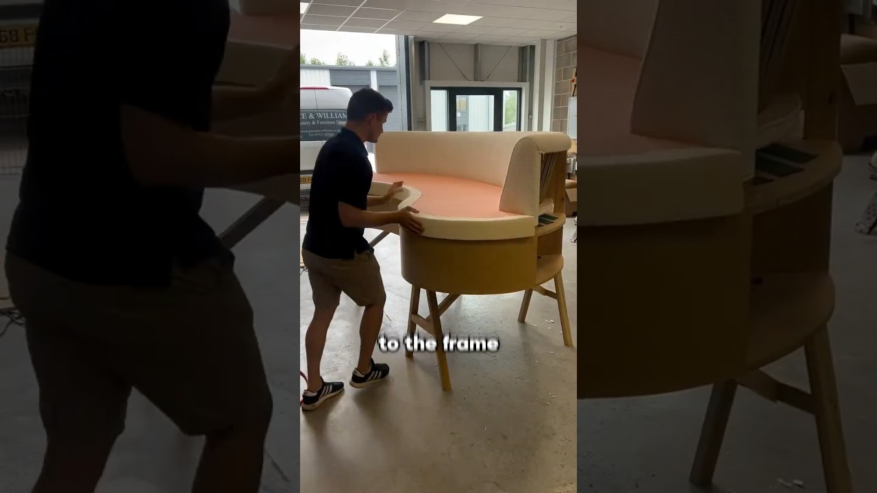 Easy Couch Build & Upholstery Hack! #craft #build #diy