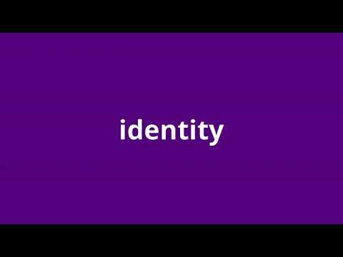 what is the meaning of identity.